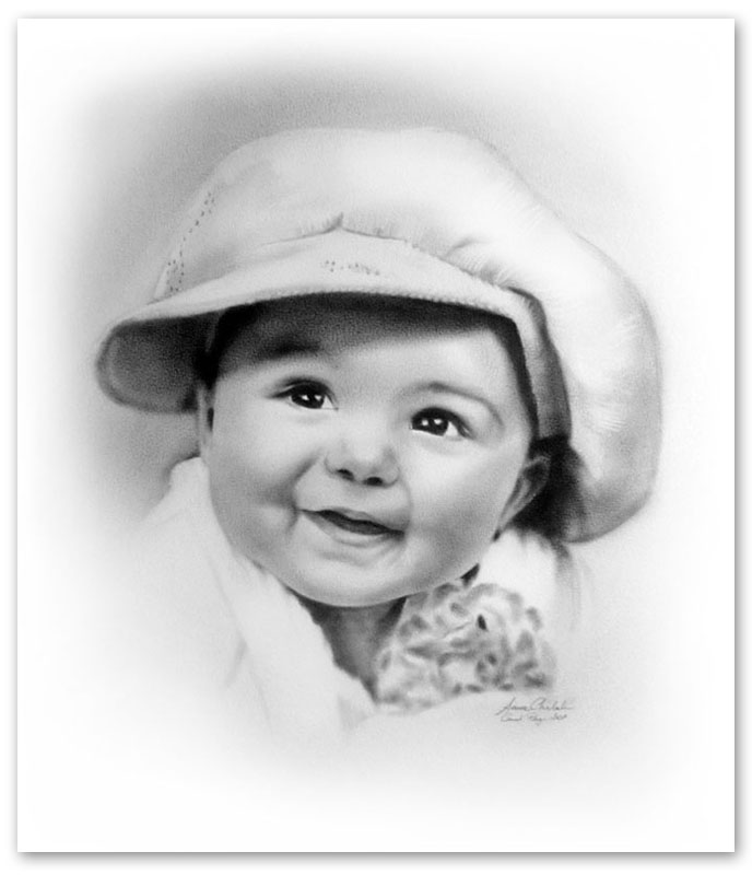 Anna Cholak - Portrait de bébé d’après photo